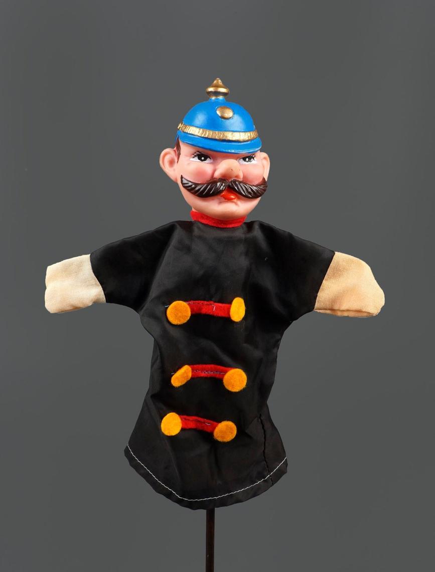 Mid Century Policeman Hand Puppet Toy Head Puppet Ventriloquist Vintage ...