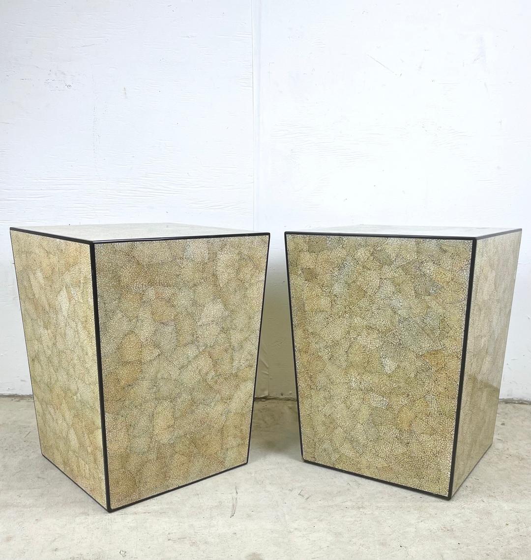 Pair of Vintage Modern Pedestal End Tables | Second Hand Stories ...