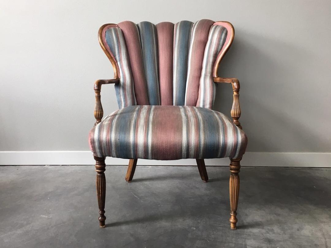 vintage striped channel back chair. | ReRunRoom | Seattle, WA