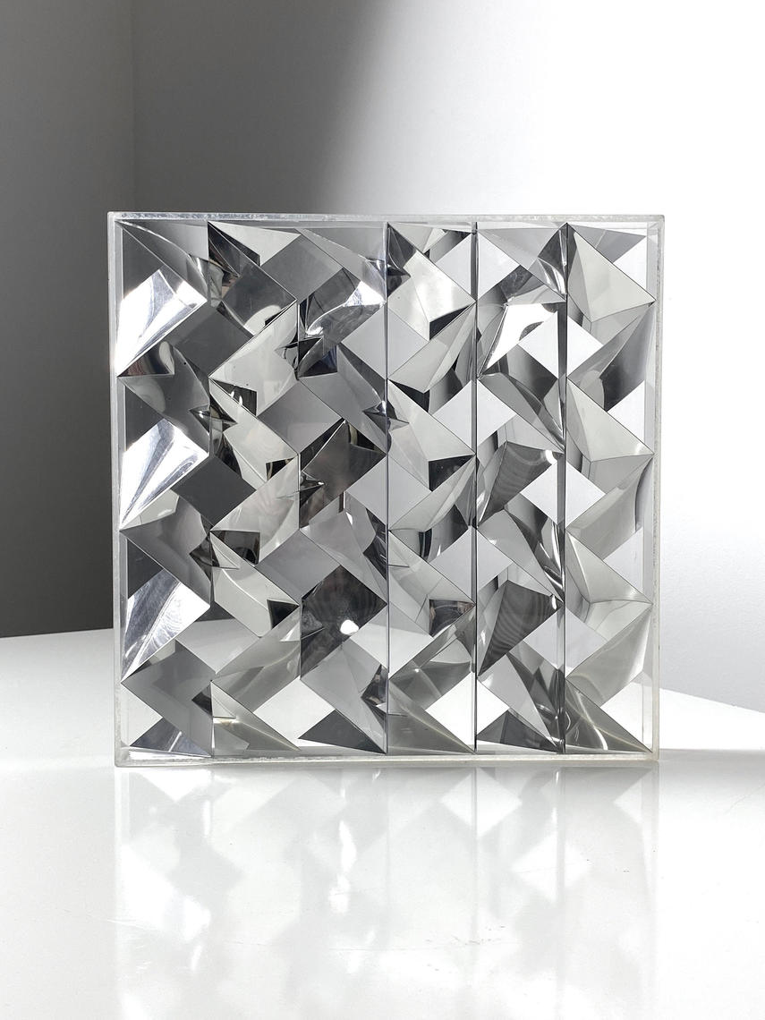 Mid Century Op Art Origami Lucite Shadow Box Sculpture 1970s | 20c ...