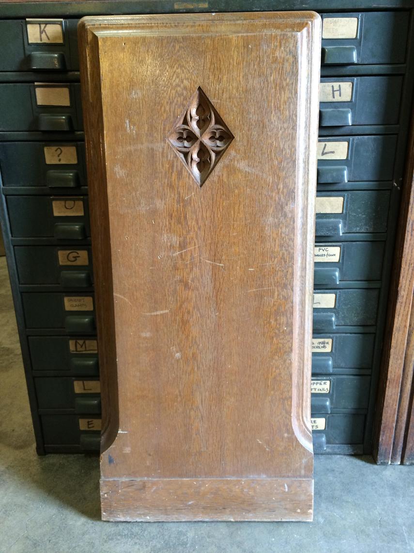 Oak Church Pew Leg 16 x 36.25 | Earthwise Architectual Salvage (Seattle ...