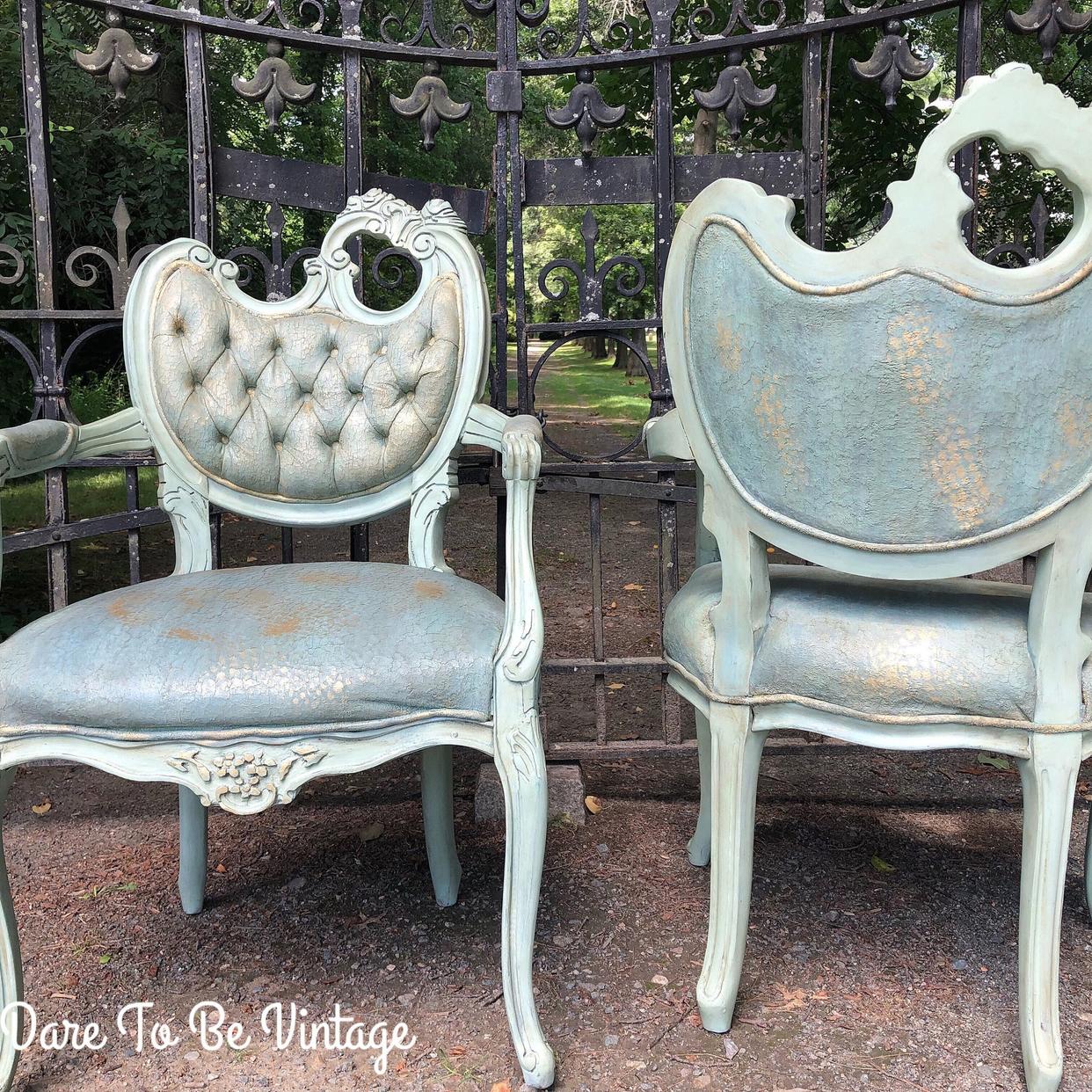 Two Hollywood Regency Arm Chairs - French Rocco | Dare To Be Vintage ...