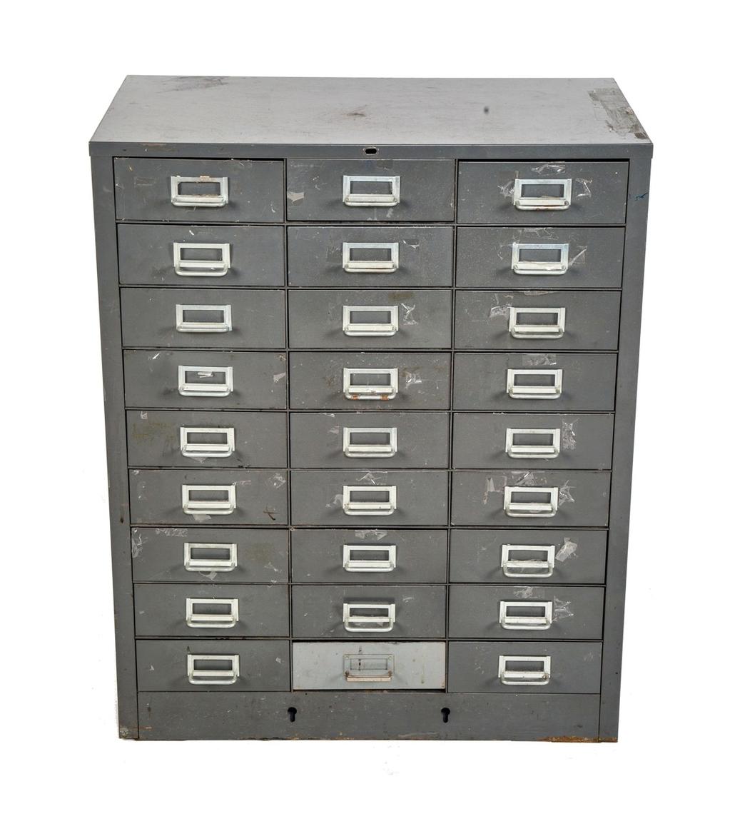 original vintage american industrial multi-drawer freestanding pressed ...