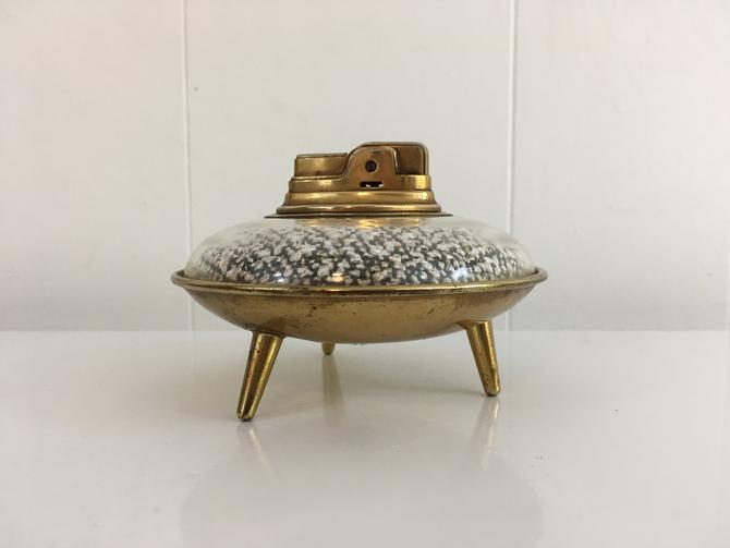 Vintage Mid Century Ronson Atomic Table Lighter Outer Space Spaceship ...