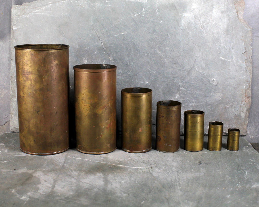 RARE Set of 7 Antique Cambosco Boston Measuring Cylinders - Nesting ...