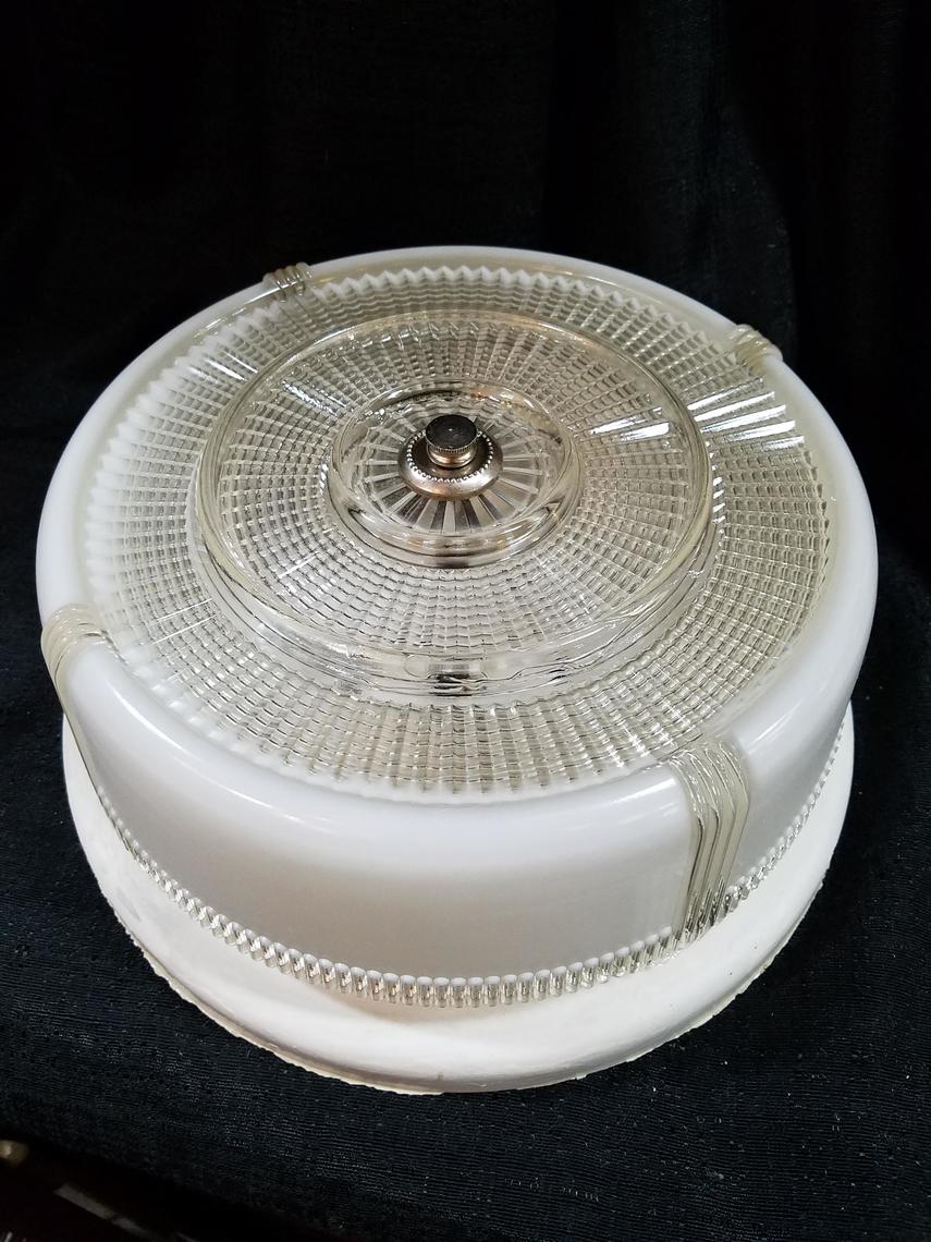 Flush Mount Vintage Vented Ceiling Light 11 Dia | Earthwise ...