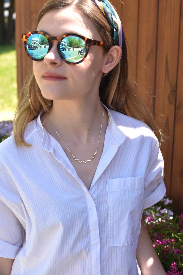 Gold Zig Zag Necklace by Sarah Cecelia | Sarah Cecelia Jewelry ...