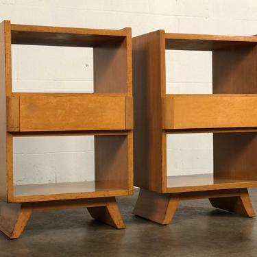 Rway Mid-Century Modern Single-Drawer Nightstand ~ A Pair | Modern Mid ...