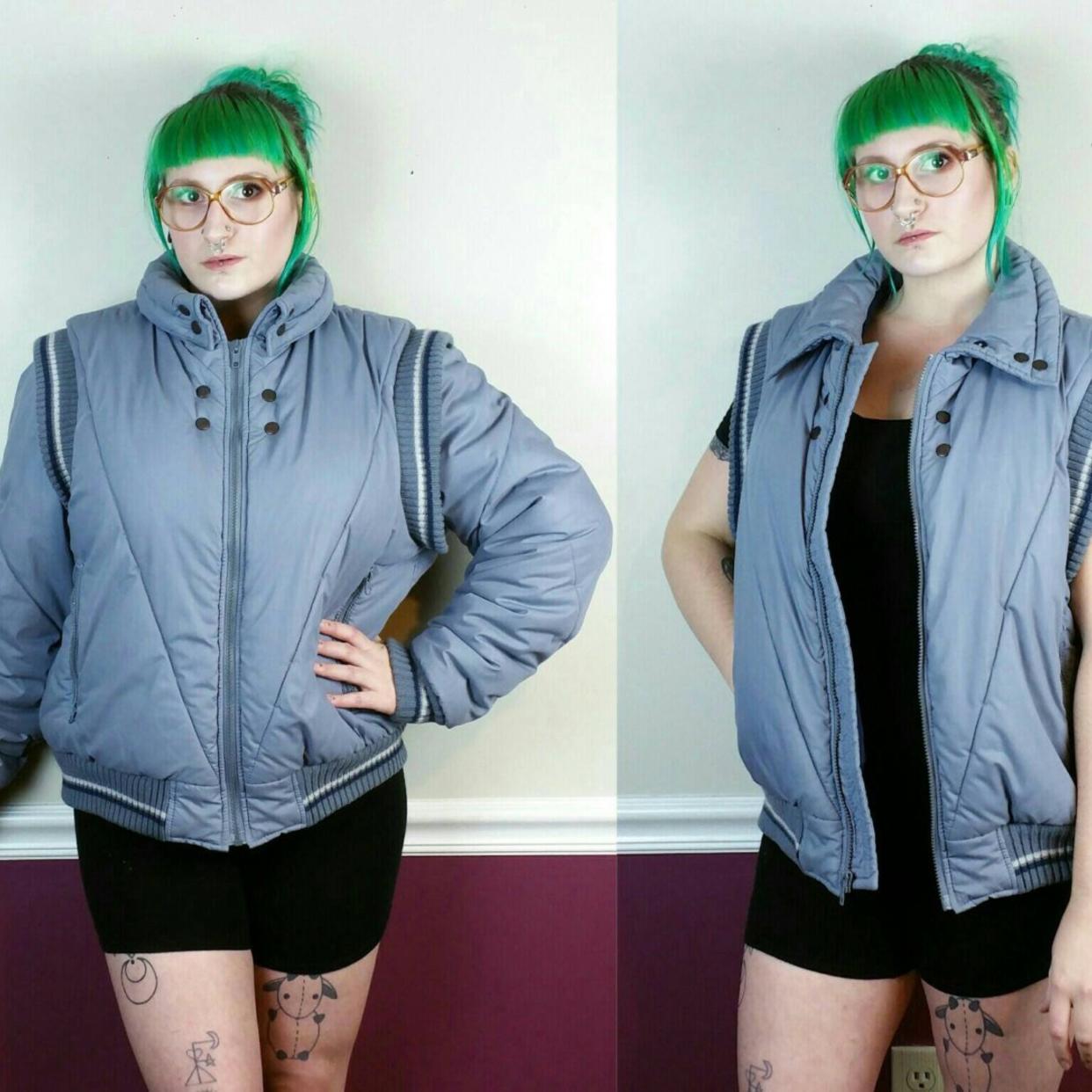 80s Puffer Jacket Detachable Sleeves, Vintage Puffy Vest | SlimeWarp ...