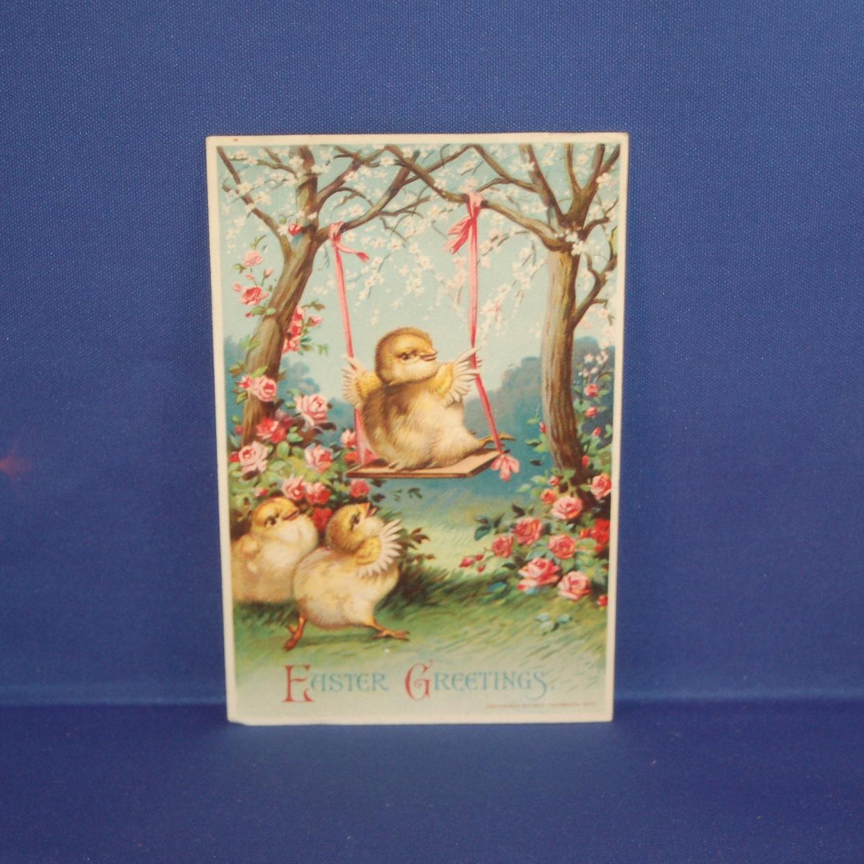 Antique Max Feinberg 1911 Easter Greetings, with Cute Chick | Yesterday ...