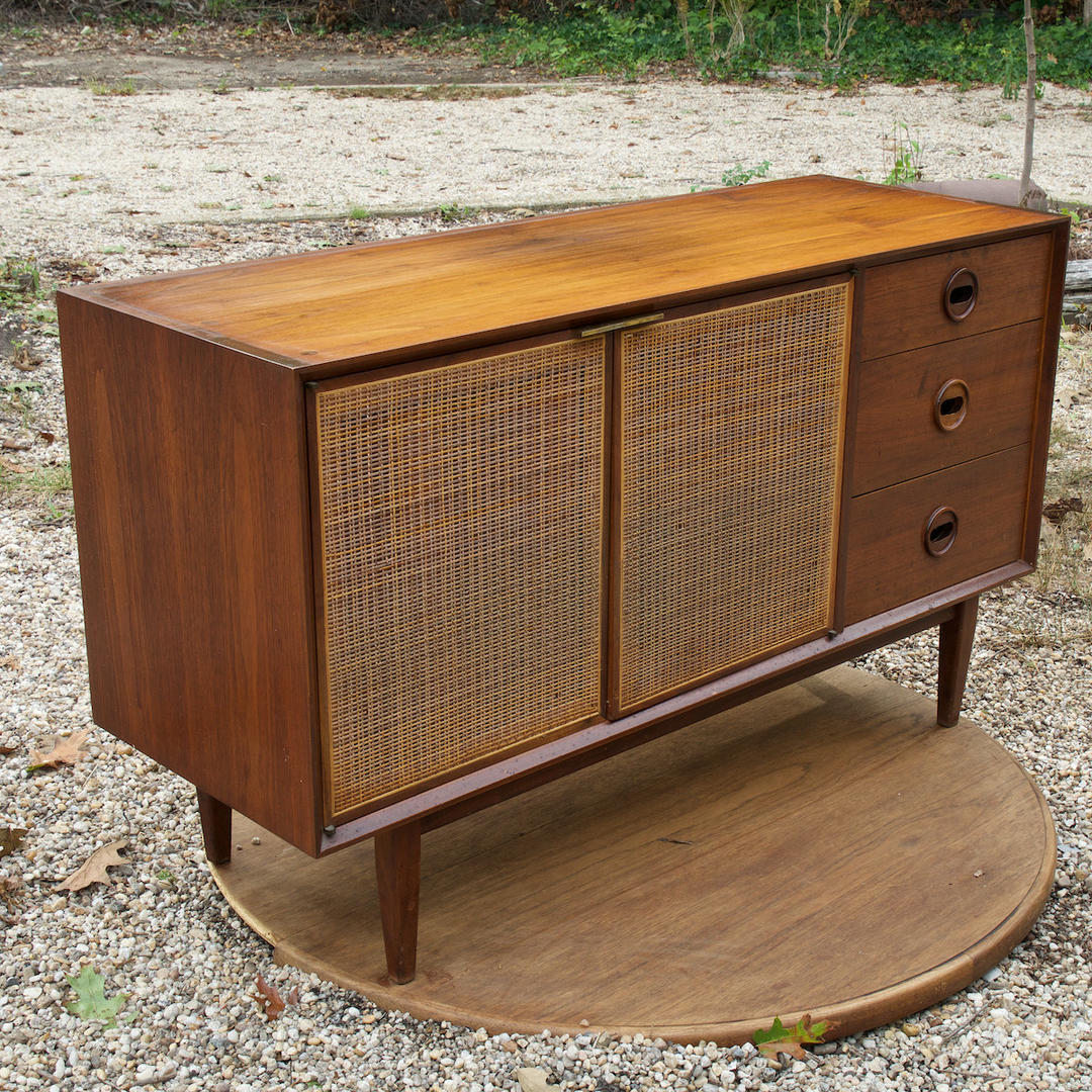 Mid-Century Credenza Buffet Sideboard by Mazor Furniture of Silver ...