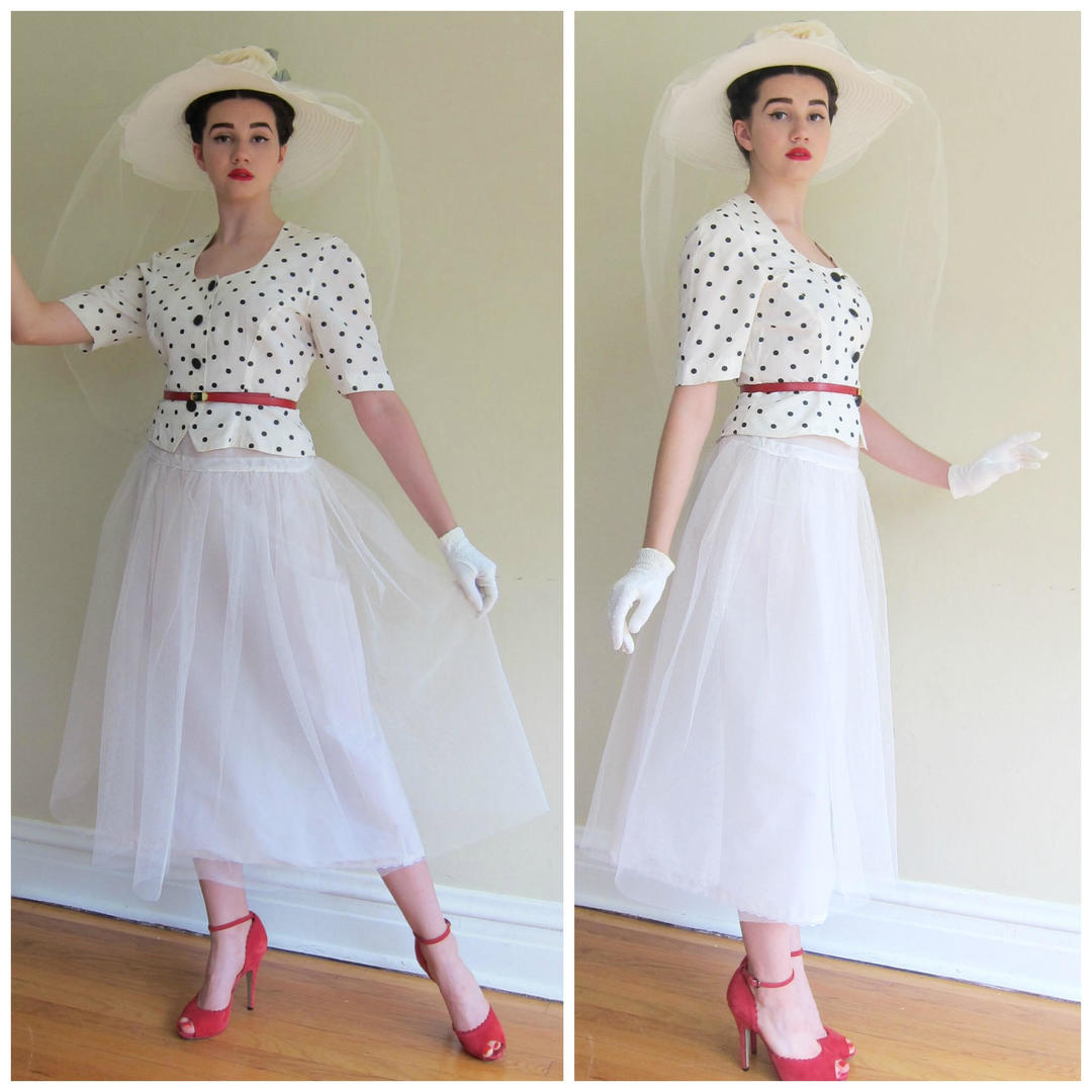 Vintage 1950s White Crinoline Mesh Skirt / 50s Tea Length Petticoat ...