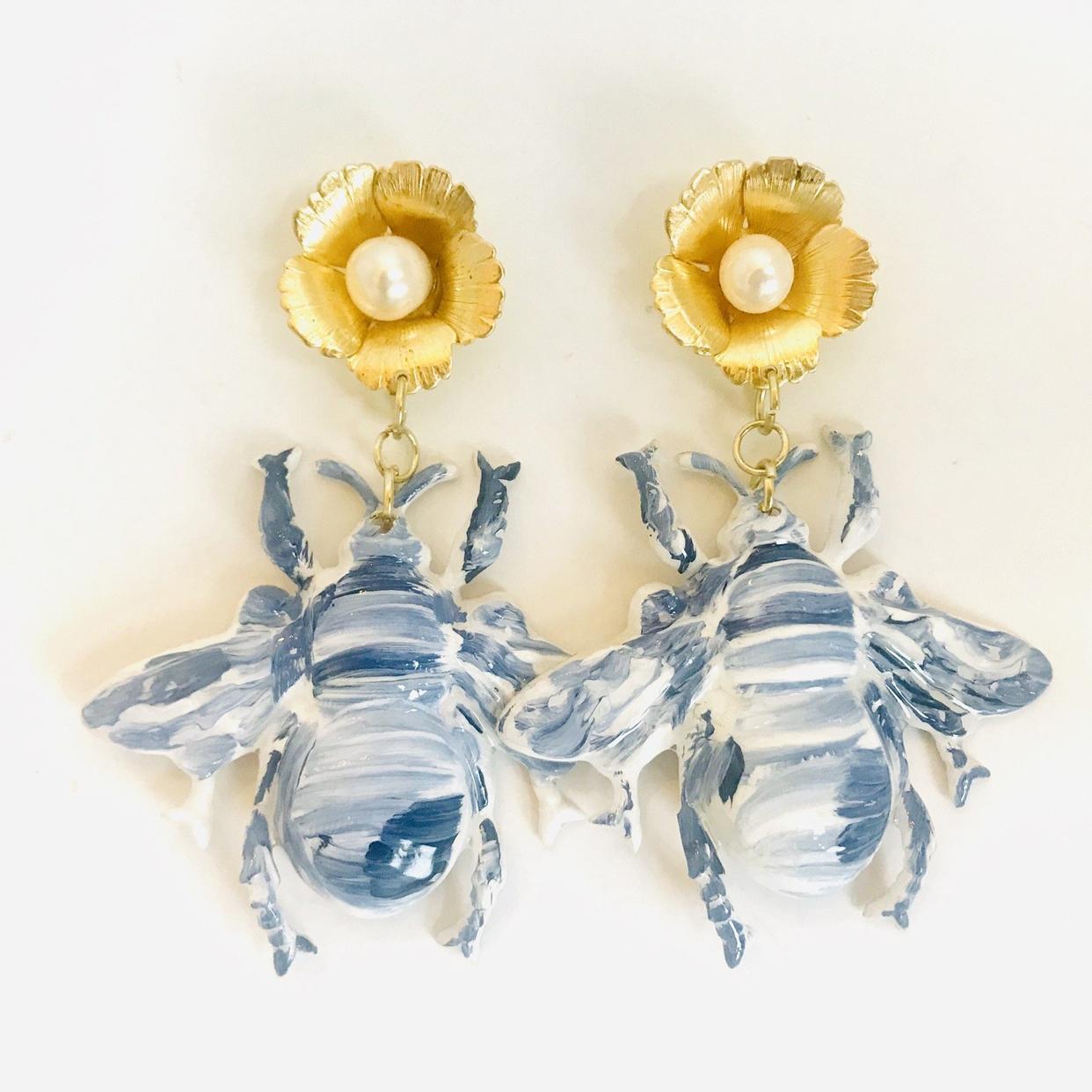 Chinoiserie hand painted giant bee | The Pink Reef - Washington, DC | ATTIC