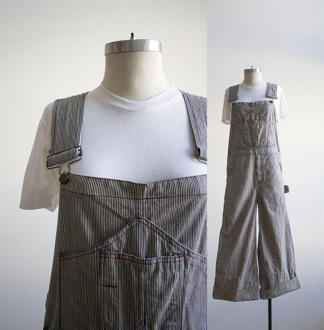 Vintage Engineer Stripe Overalls / Vintage Overalls Medium / Brittania ...