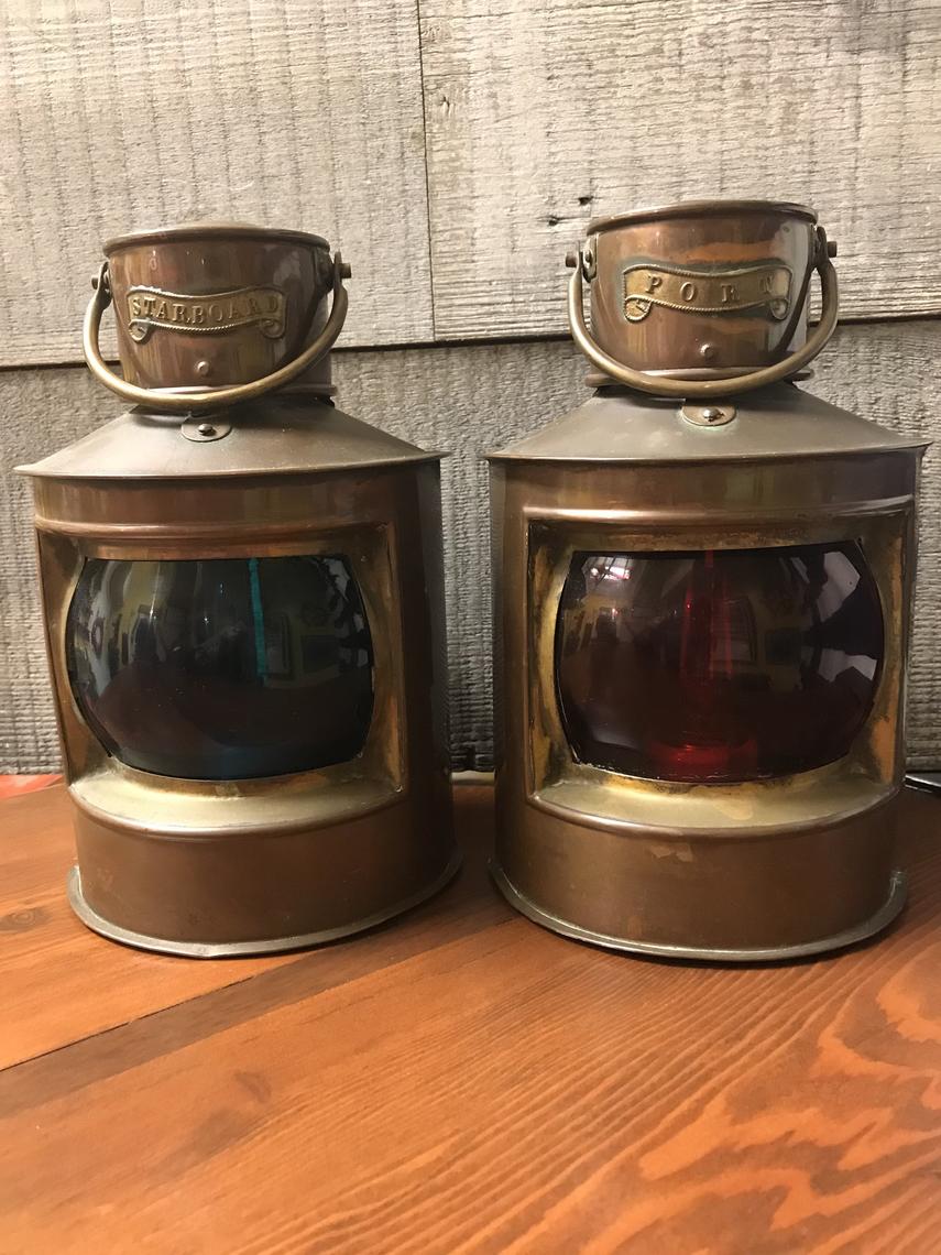 Pair of Vintage Port and Starboard Lights | Annapolis Maritime Antiques ...