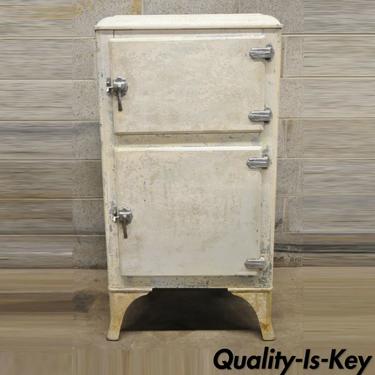 Antique Tennessee Furniture Corp. Metal Ice Box Refrigerator | Quality ...