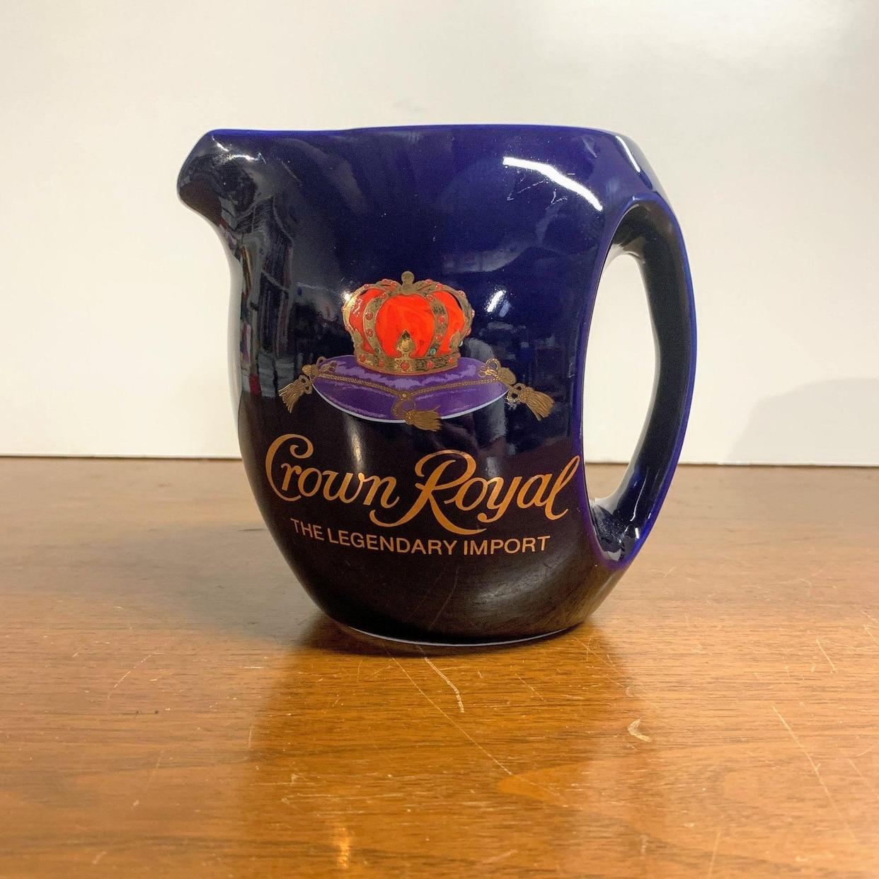 Vintage Crown Royal Pitcher Pub Decor Advertising Barware | Over the ...
