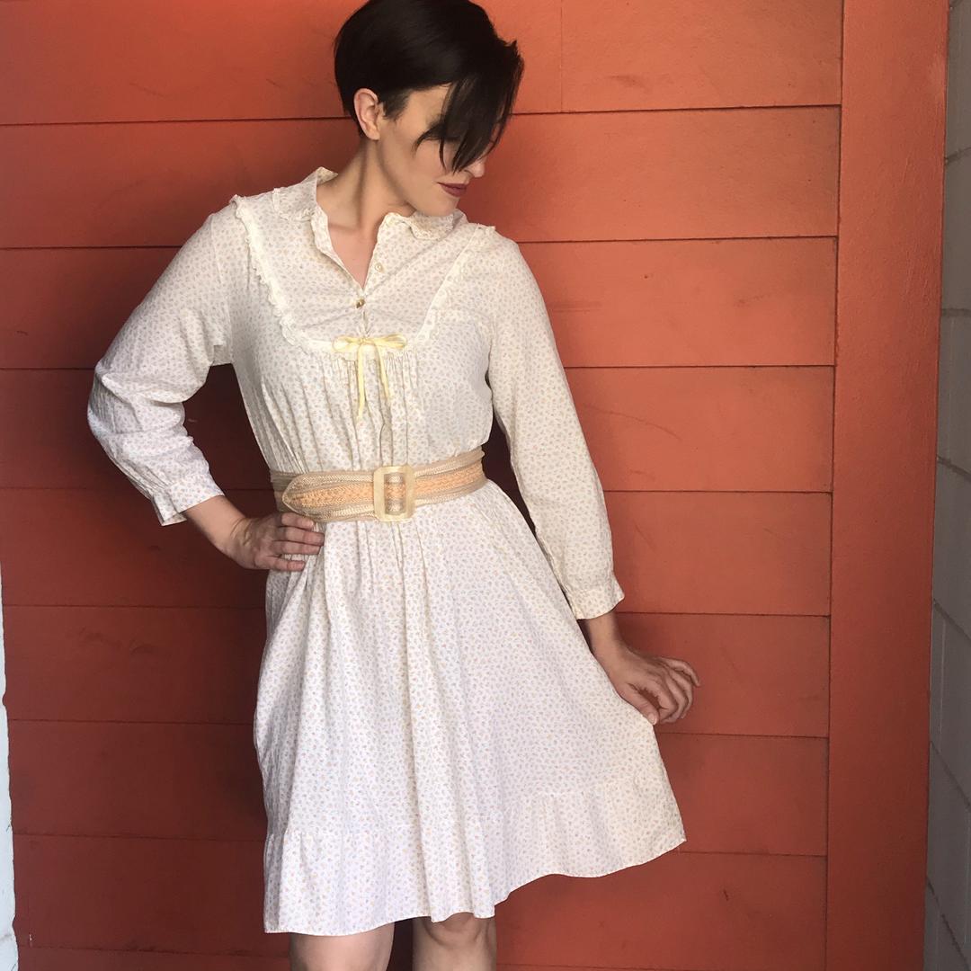 1970s Petite Floral Cotton Nightgown/Dress | Bloomers and Frocks ...