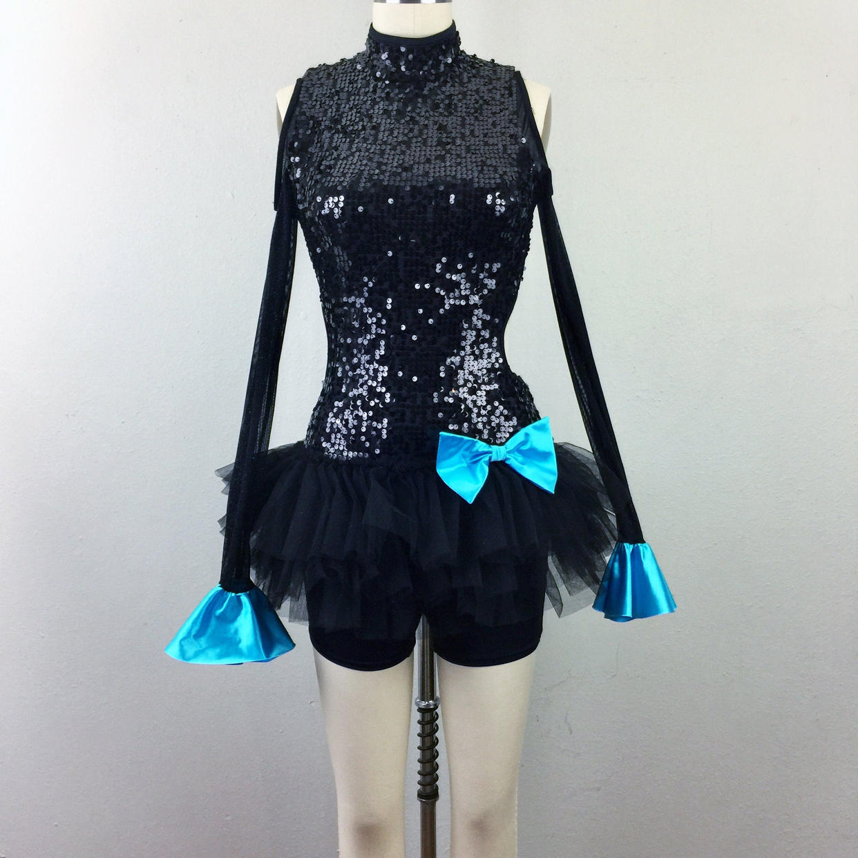 Vintage Black Cutout Sequin Dance Costume Tutu Bike | Flashback Vintage ...