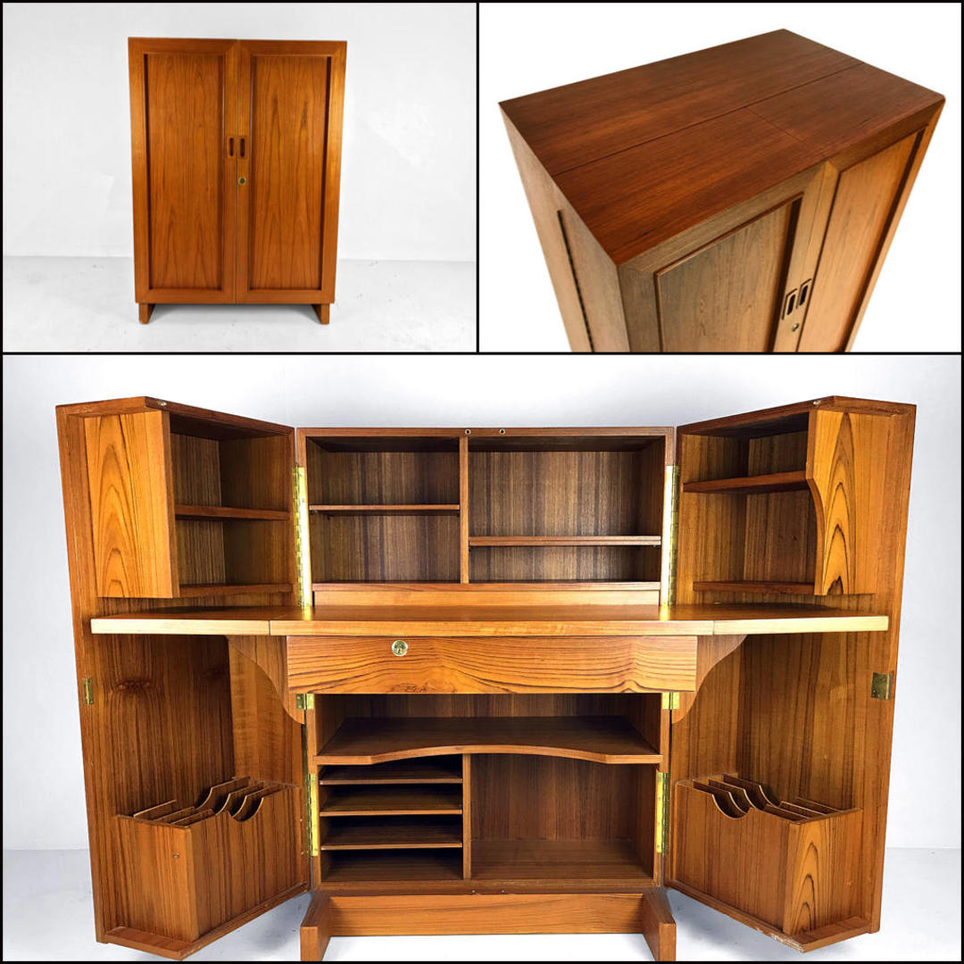 Dyrlund Torring Danish Mid-Century Desk / Bureau / Cabinet / Bar - SOLD ...