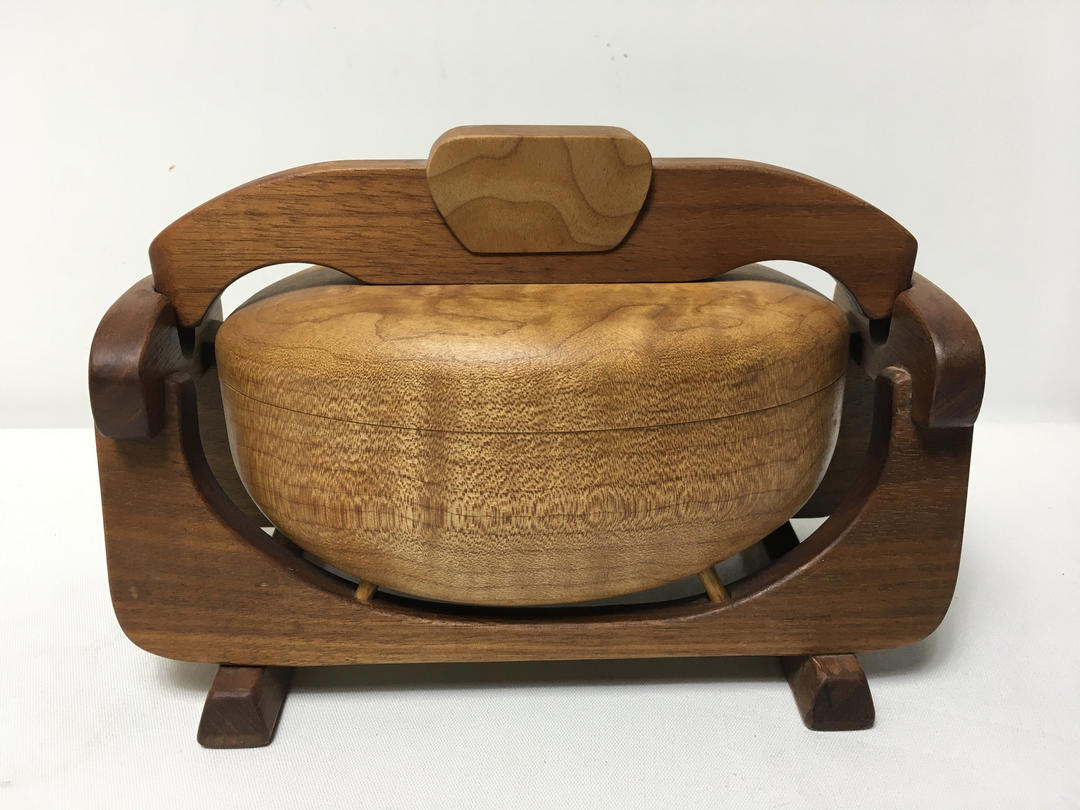 Vintage Mid Century Modern Wooden Art Trinket Box Handmade Unique ...