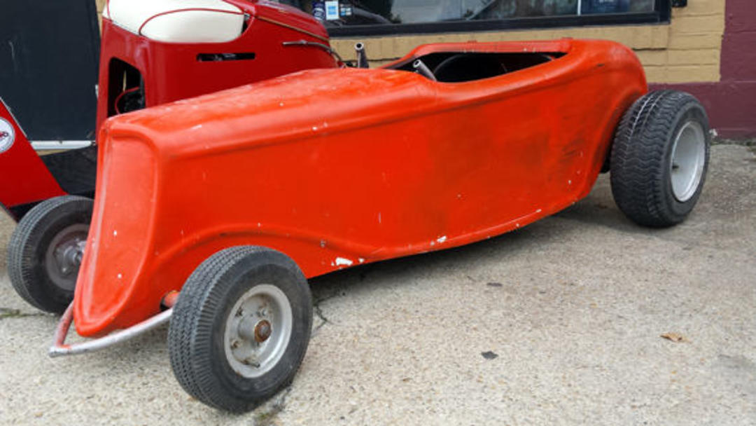 Vintage 1960's Go-kart, Orange 34 Ford Rat Rod Go-Kart, Toy Car, | A ...