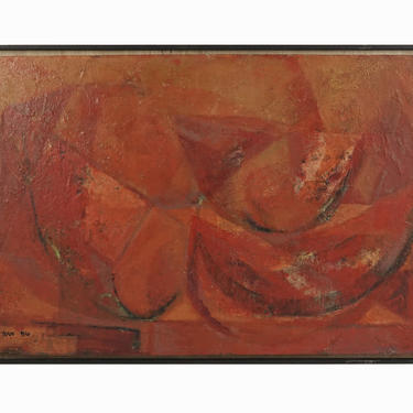 1956 Charles Griffin Farr Abstract Oil Painting on Board | Vintage ...