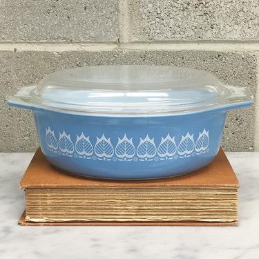 Vintage Pyrex Casserole Retro 1960s Blue Tulip + #043 + Size 1.5 ...