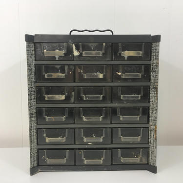 Vintage Craft Cabinet Small Parts Organizer Drawers 18 Drawer | Check ...