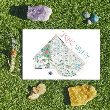 Spring Valley Northwest Washington DC neighborhood map art | Wild ...