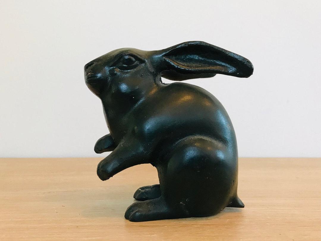 Vintage Metal Rabbit Statue Made in Japan | Delve Chicago | Chicago, IL