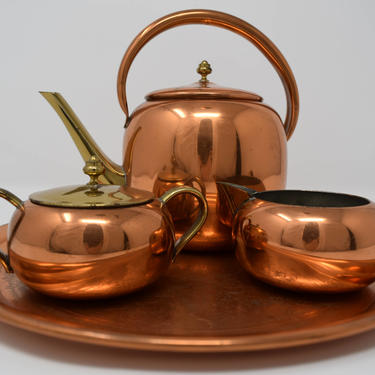 Vintage Copper Tea Set | Capitol Vintage Charm - Capitol Hill ...
