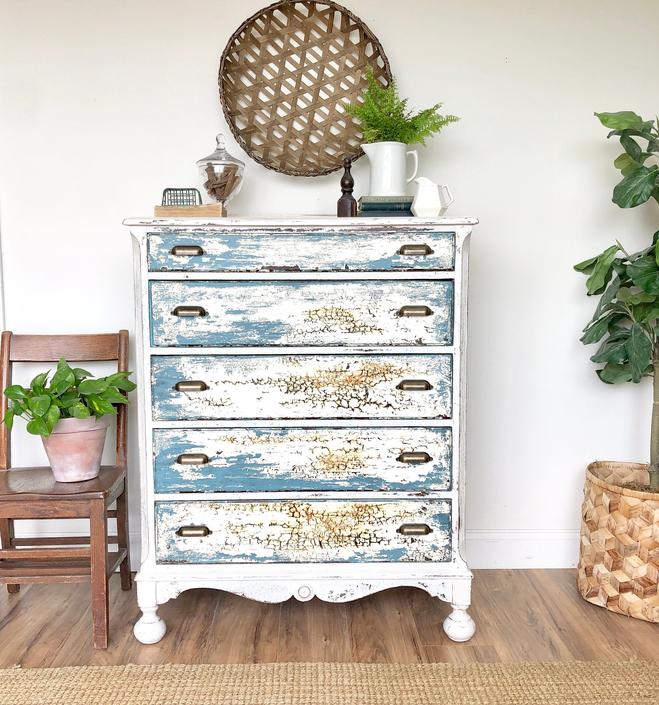 Rustic Farmhouse Dresser Distressed Furniture Vintage Hip Decor Newton NJ