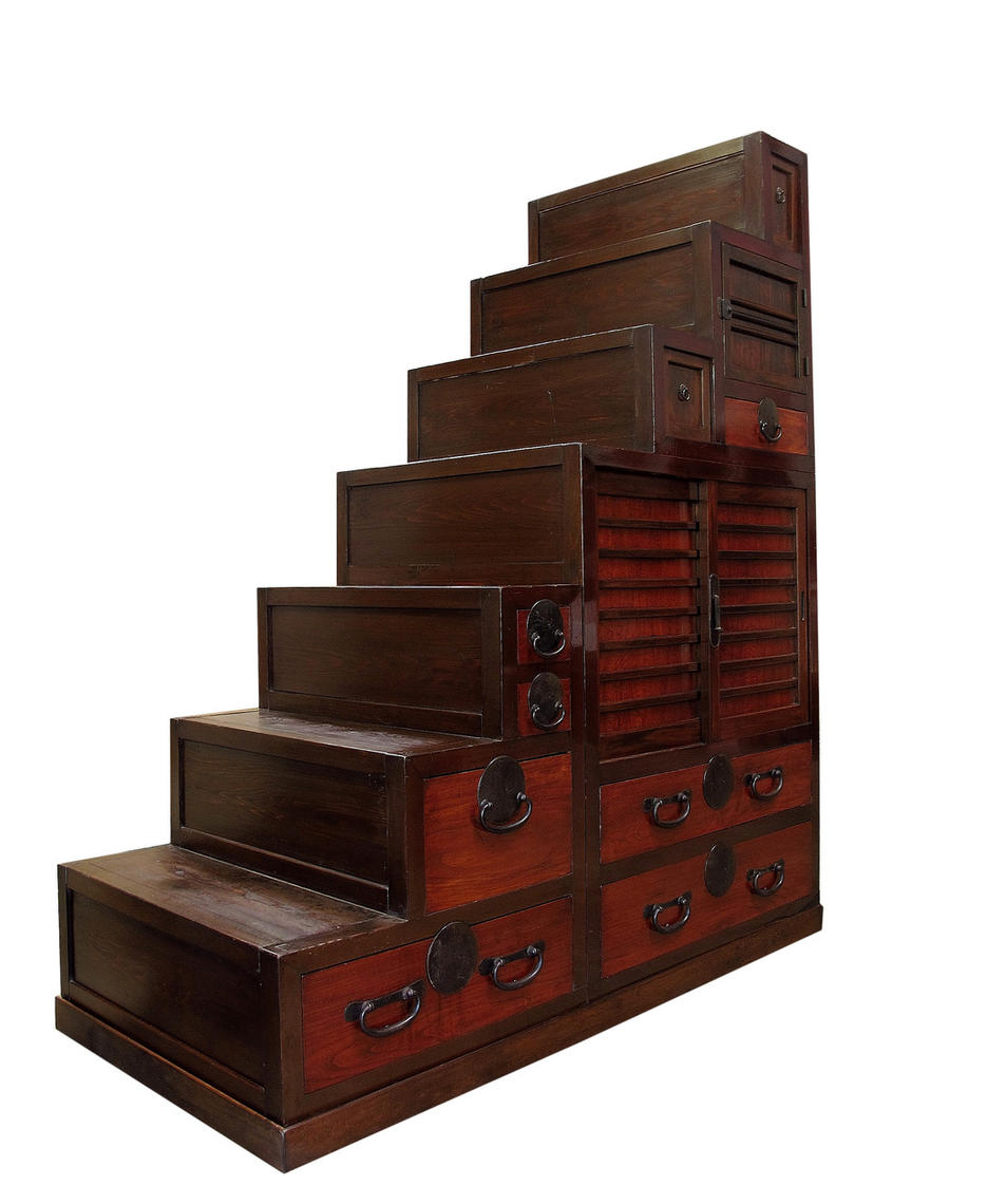 11K2 Step Tansu / Kaidan Tansu with Secret Compartment | Kiku Imports ...
