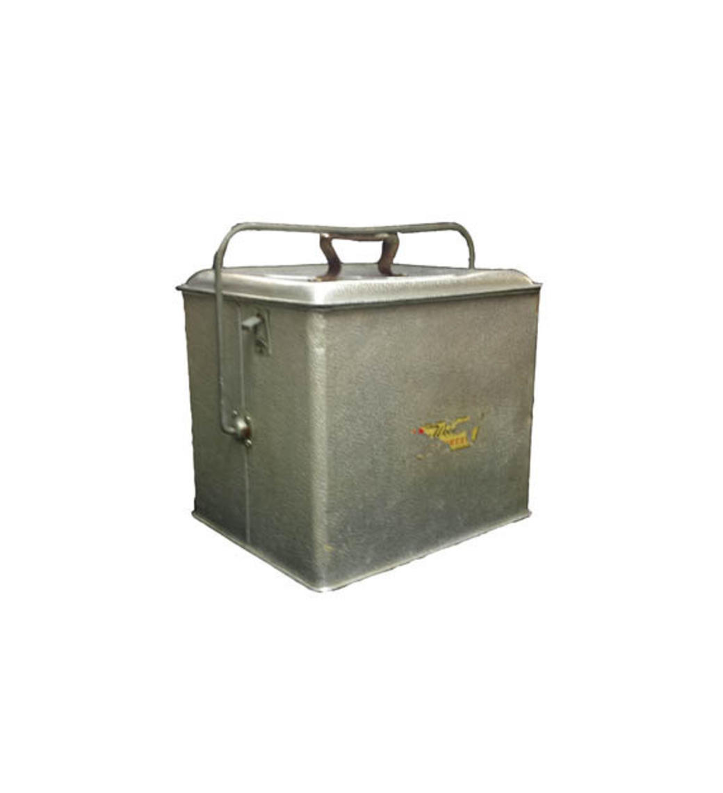 Vintage Metal Cooler - Vintage Poloron Cooler, Camping Ice Box, 1950 ...