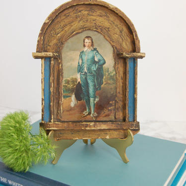 Vintage Gilt Wood Framed Blue Boy Plaque - | Pursuing Vintage ...
