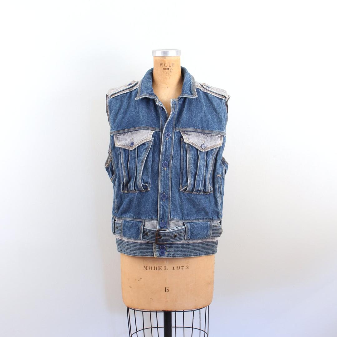 iconic vintage 1980s Gasoline Jeans denim vest - Gasoline denim | Age ...