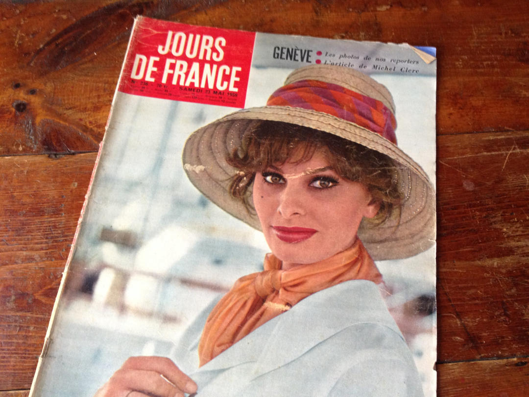 1950s French Fashion Magazine, Jours de France Mid Century Magazine ...