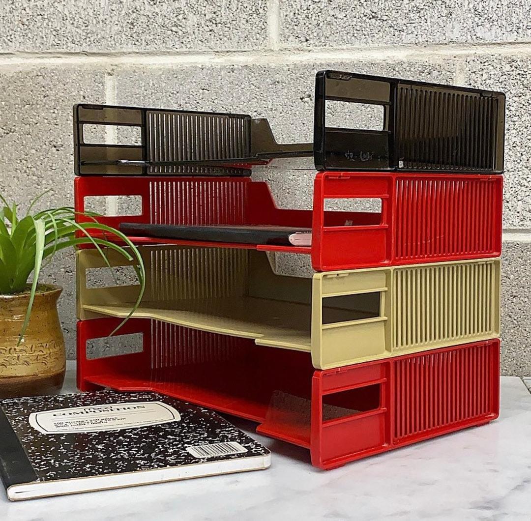 Vintage Eldon Paper Trays Retro 1960s Mid Century Modern + Plastic ...