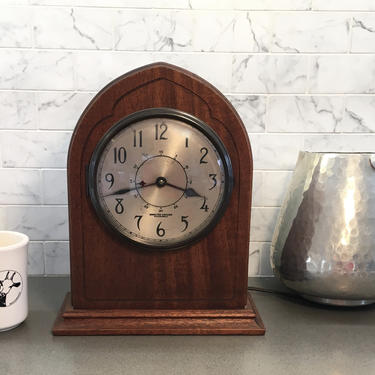 1931 Hamilton-Sangamo Synchronous Motor Clock, Gothic Cathedral Style ...