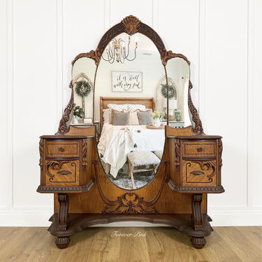 NEW Rare 1935 Vintage Depression Era Bedroom Set Dresser Forever Pink Glen Mills PA