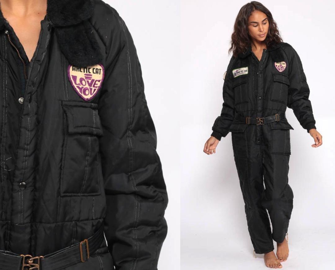 Vintage Ski Suit Black One Piece Snowsuit 70s ARCTIC CAT | Shop Exile ...