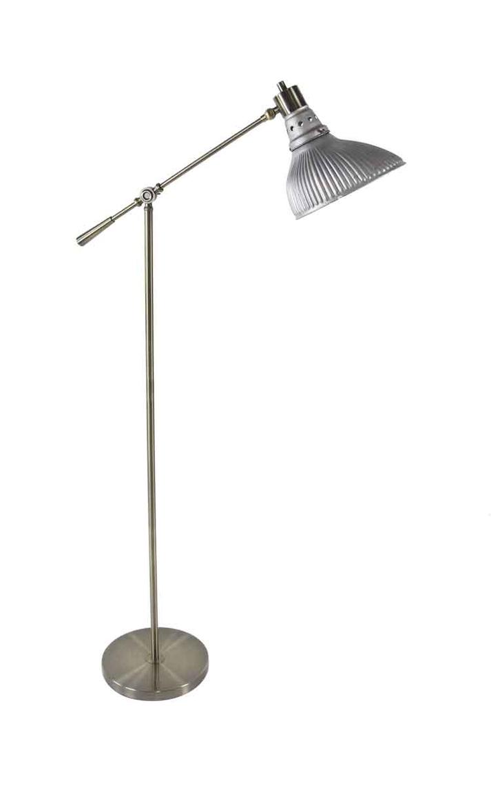 1920s Silvered Glass X-ray Shade with Brass Floor Lamp | Olde Good ...