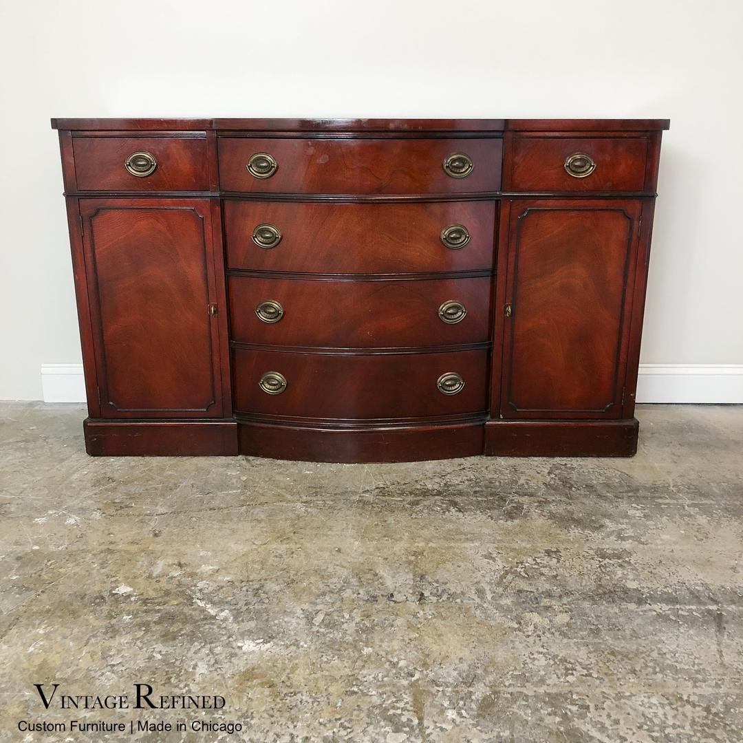 CUSTOMIZABLE: Mahogany Drexel Buffet | Vintage Refined Decor | Chicago, IL
