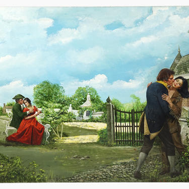 Louis Marchetti Oil Painting Colonial-Style Couples Romance Book ...