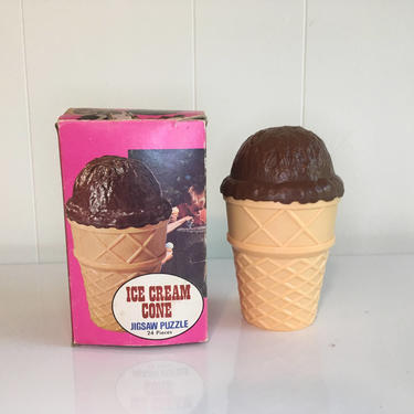 Plastic Ice Cream Cone Box Jigsaw Puzzle 1976 Original | Check Engine ...
