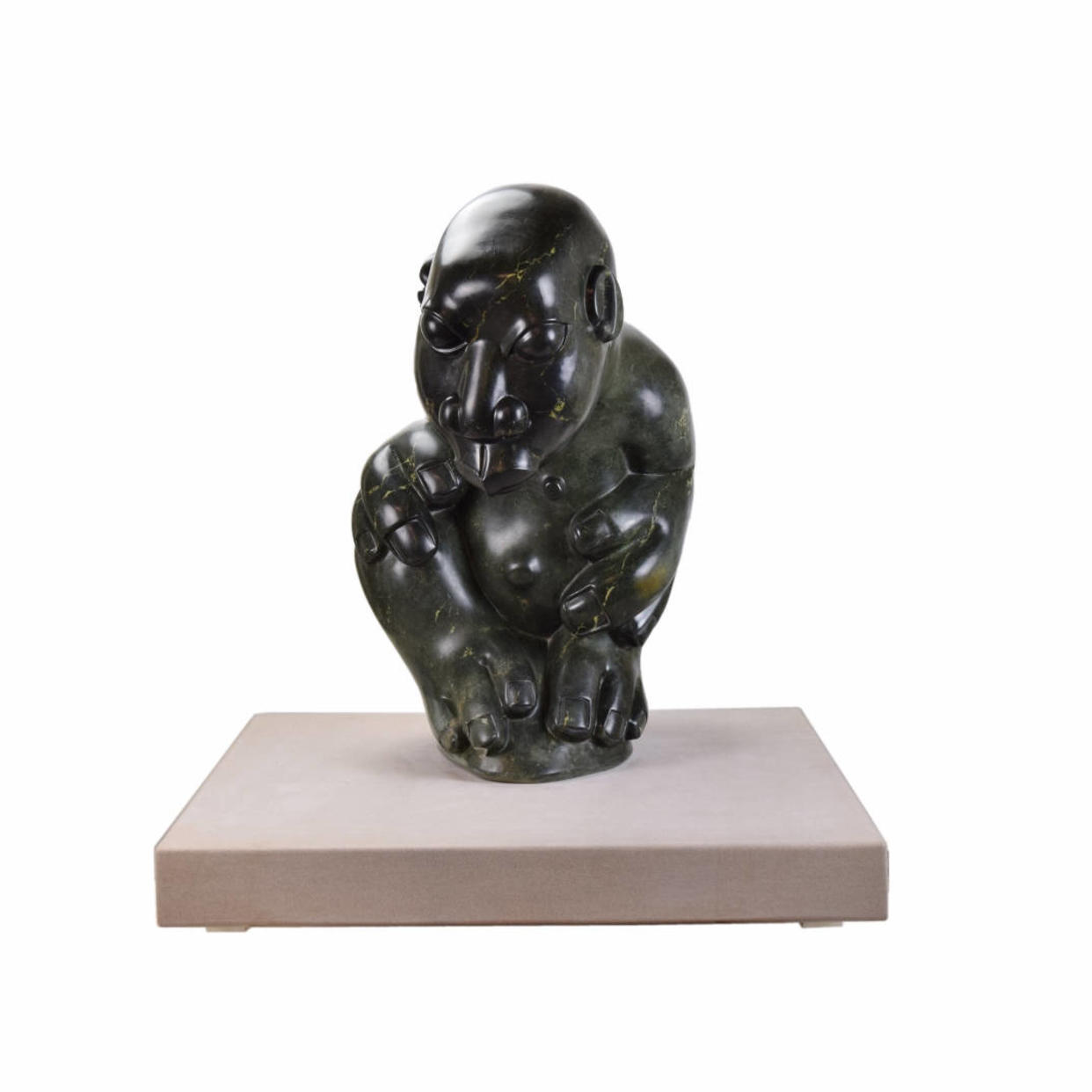 Bernard Matemera Marble Sculpture 3-Finger 3-Toed Bizarre Mythical ...