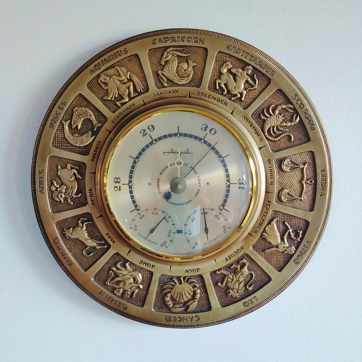 Vintage Zodiac Airguide Barometer Thermometer | Mod and Ozzie ...