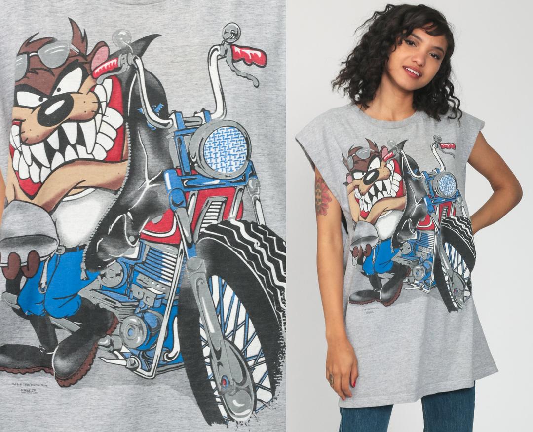 Taz Biker Shirt LOONEY TUNES Shirt 90s Muscle Shirt Sleeveless | Shop ...