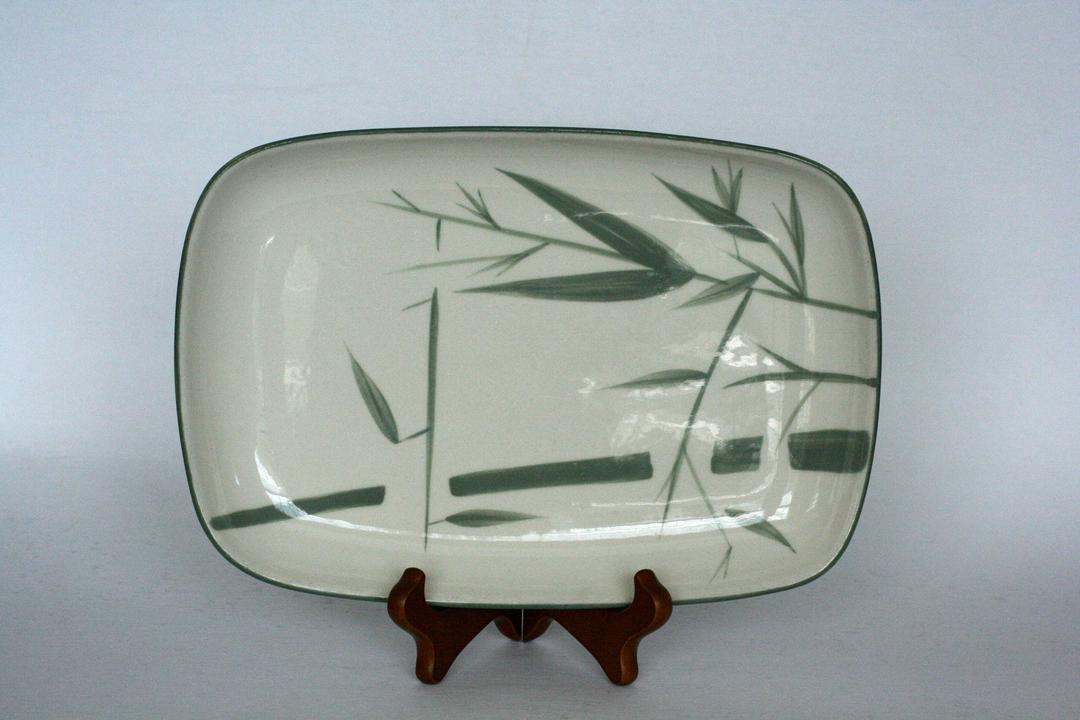 vintage winfield ware bamboo platter made in santa monica california ...